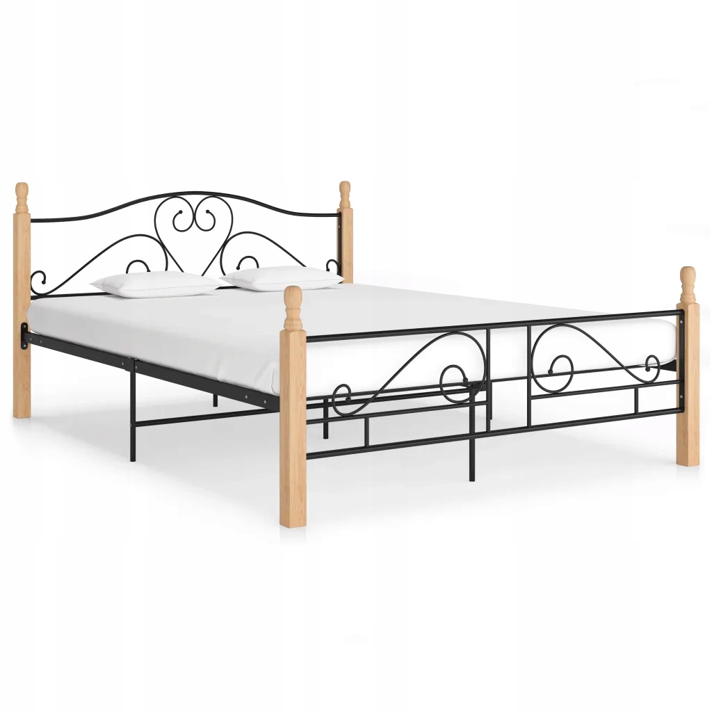 Rám postele, černý, kovový, 140 x 200 cm za 3505 Kč - Allegro