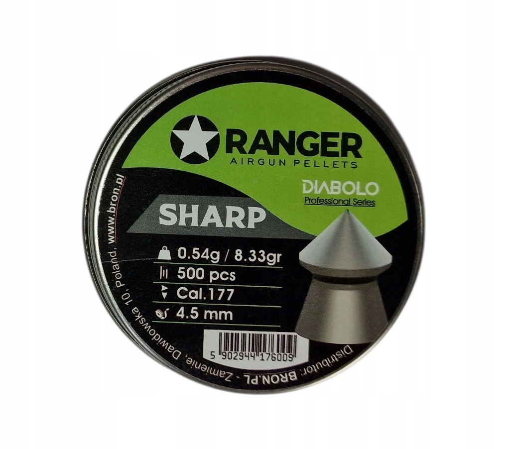 4,5 mm-es RANGER Diabolo Professional Sharp hegyes légfegyver lőszer ...