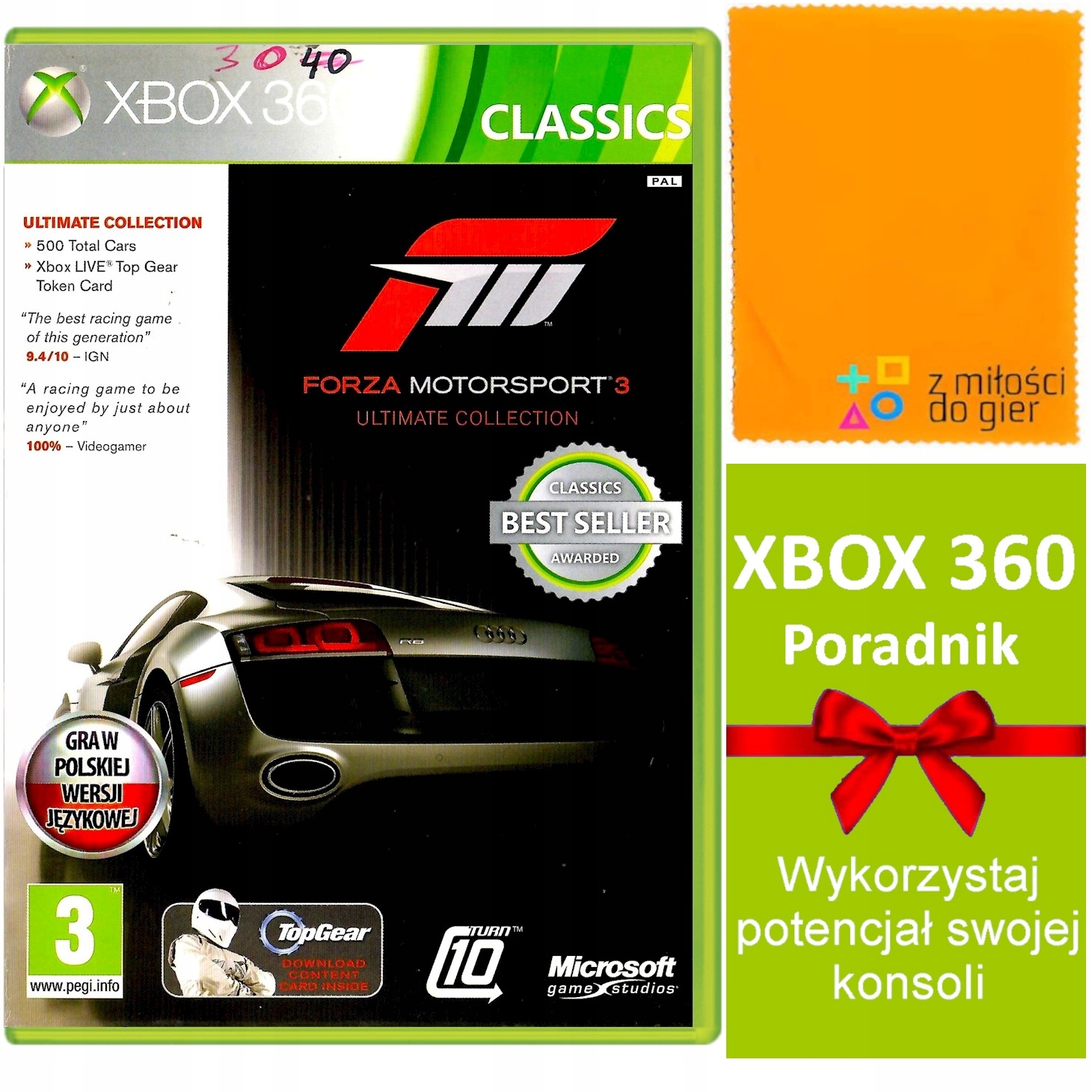 gra XBOX 360 FORZA MOTORSPORT 3 ULTIMATE COLLECTION Po Polsku PL ŚCIGAJ SIĘ - Stan: używany 45 ...