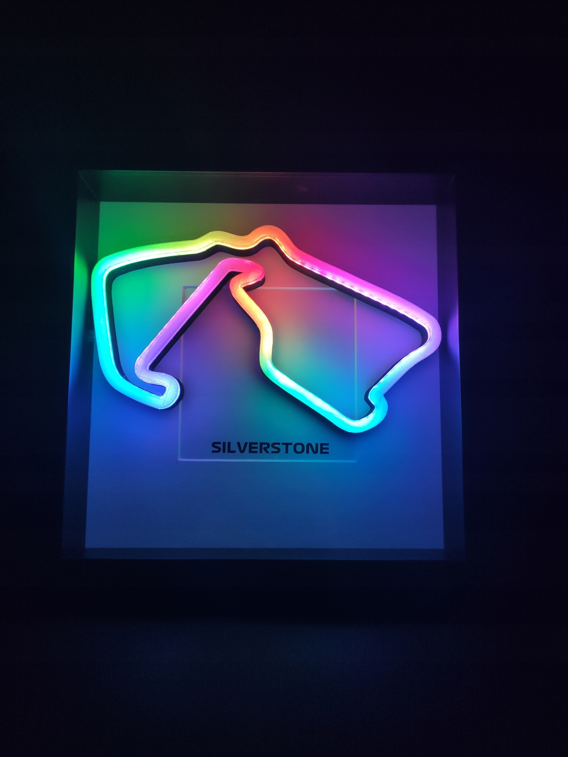 LED Track Formuła 1 Ramka Tor F1, Podświetlany model toru ...