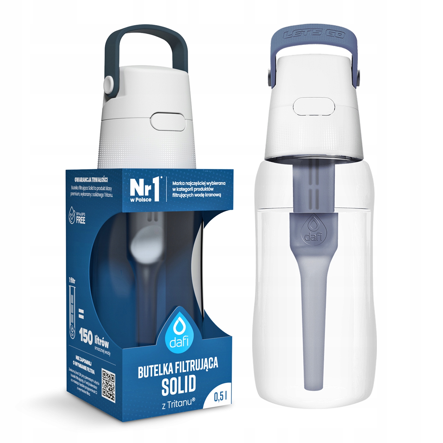 Butelka filtrująca Dafi Solid jeansowa 500 ml - Sklep, Opinie, Cena w Allegro