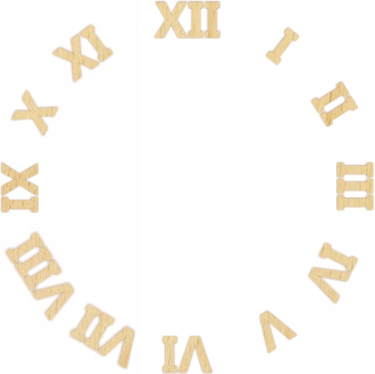 DREWNIANE CYFRY RZYMSKIE DO ZEGARA DECOUPAGE-5cm • Cena, Opinie • Skrzynki, kuferki, pudełka ...