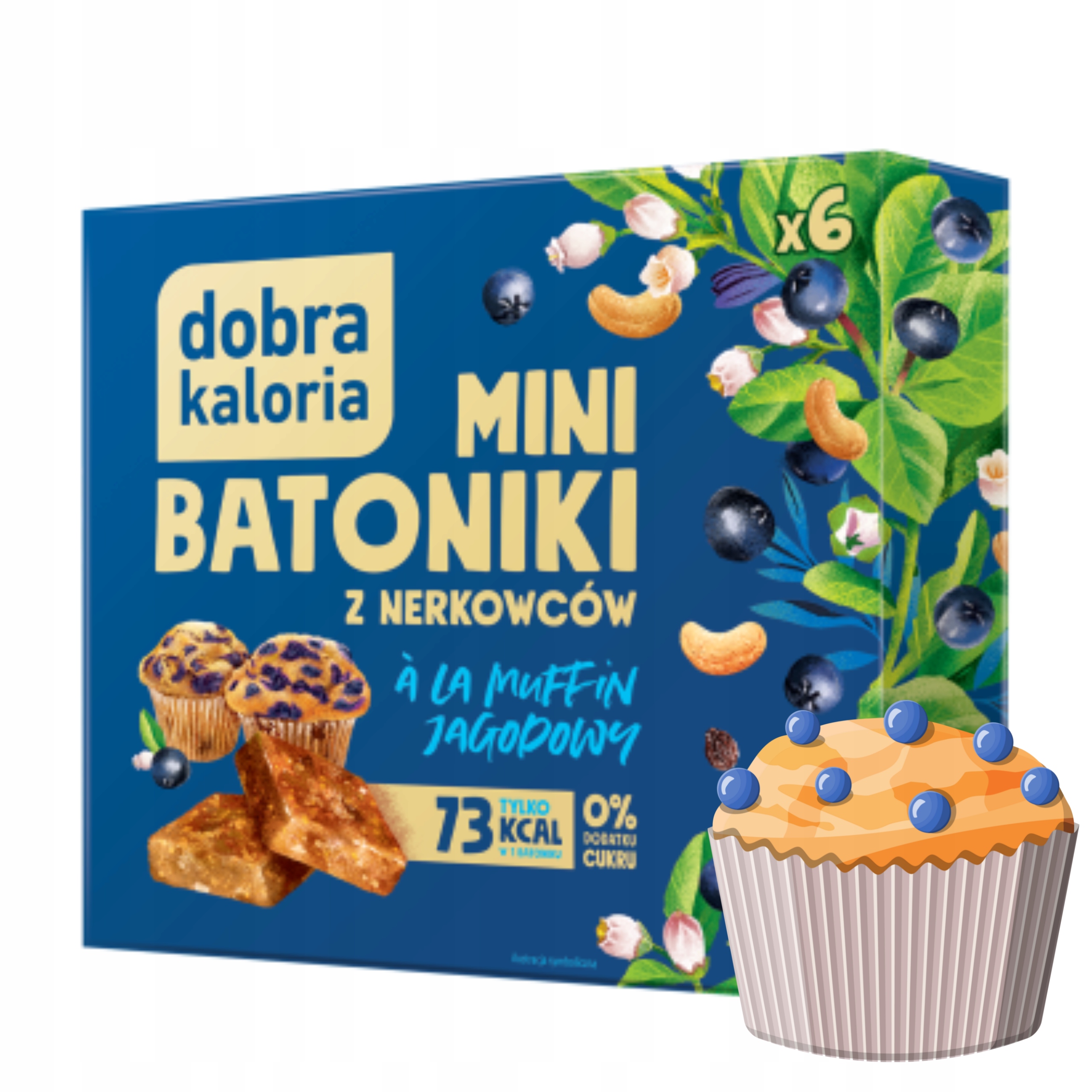 Batoniki Dobra Kaloria mini z nerkowców a la muffin jagodowy 102 g ...