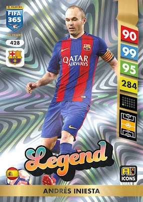 Andres INIESTA - FIFA 365 2025 PANINI 10 YEARS ICONS LEGEND 428 • Cena ...