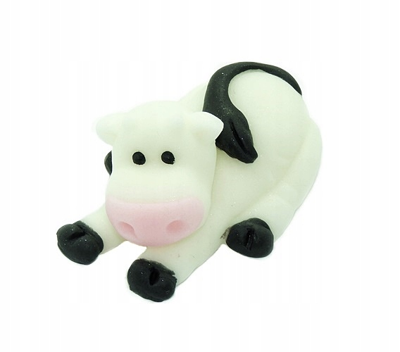 Figurka cukrowa na tort krowa dekoracje urodzinowe ozdoby na tort ...