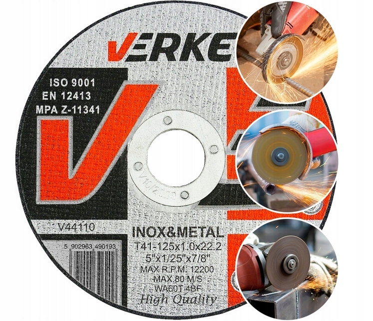 Tarcza tnąca do metalu Verke V44110 125x22,2 mm (5902963490193) • Cena, Opinie 17179266021 • Allegro