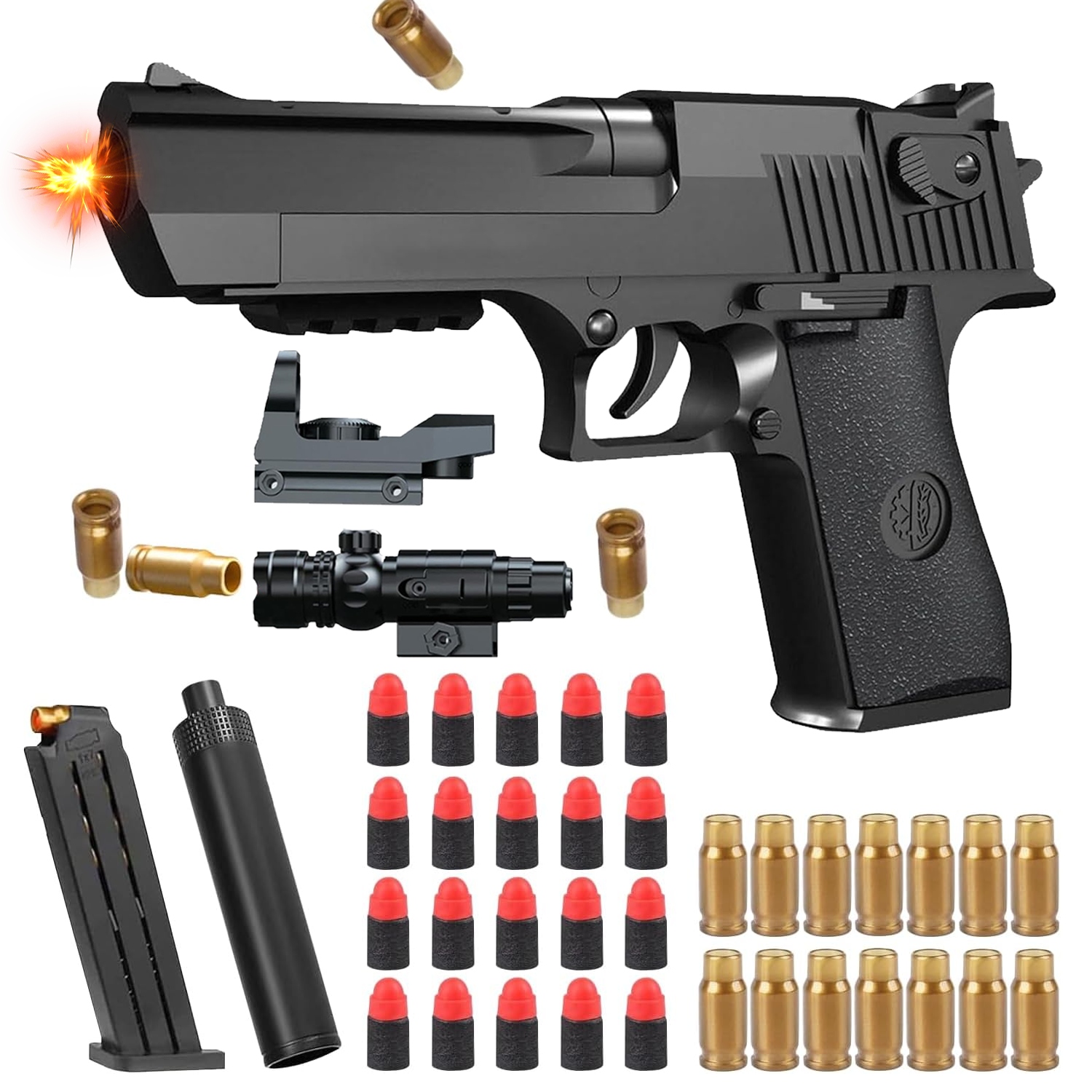 FÉM GOLYÓS PISZTOLY GLOCK FEKETE REPLIKA ASG UTÁNZAT +50GOLYÓ za 5210 ...