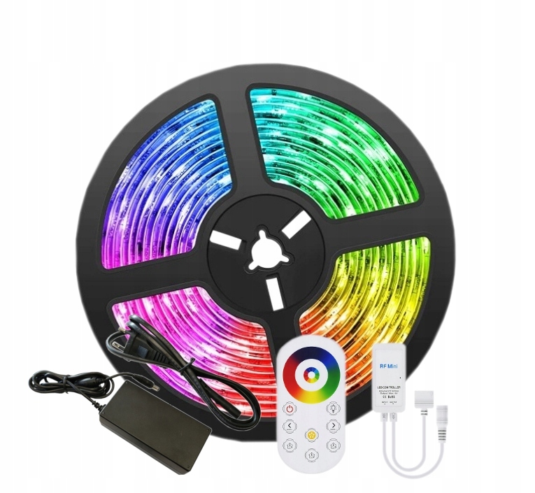 ZESTAW Taśma 120 LED RGB 4m PILOT DOTYKOWY RADIOWY (5906022024664 ...