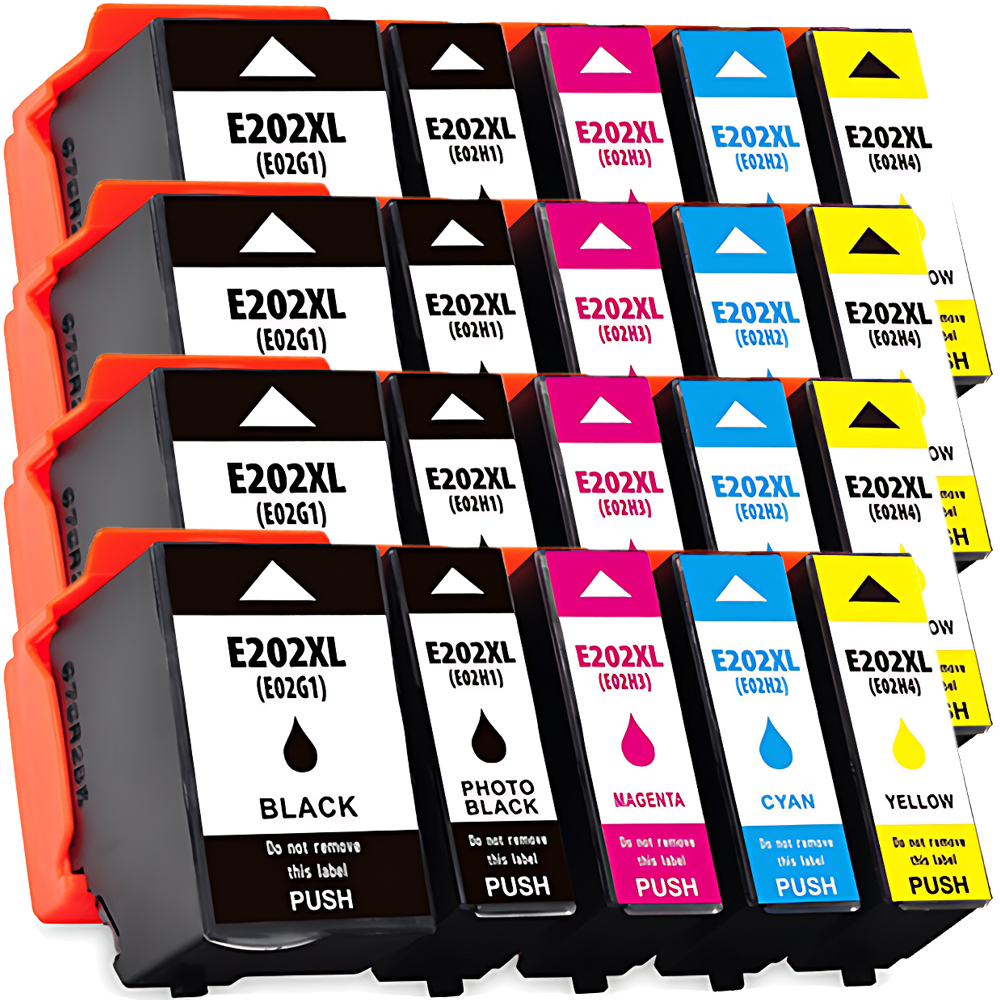 20x TUSZE 202 XL DO DRUKARKI EPSON XP-6000 XP-6005 XP-6100 XP-6105 ...
