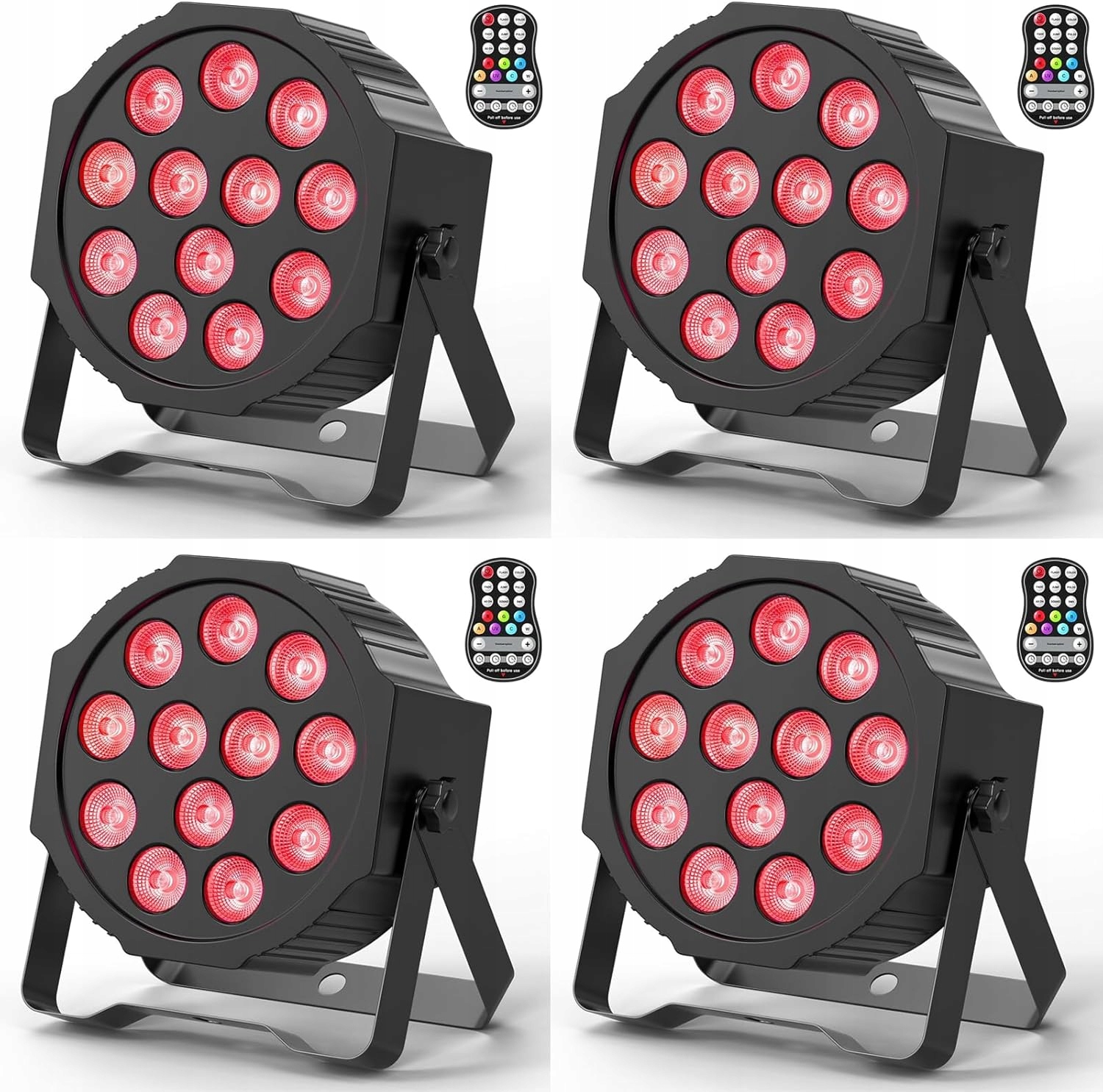 REFLEKTOR SCENICZNY LED ŚWIATŁA SCÉNICKÉ RGBW 12 LED DIOD 4ks DMX ...