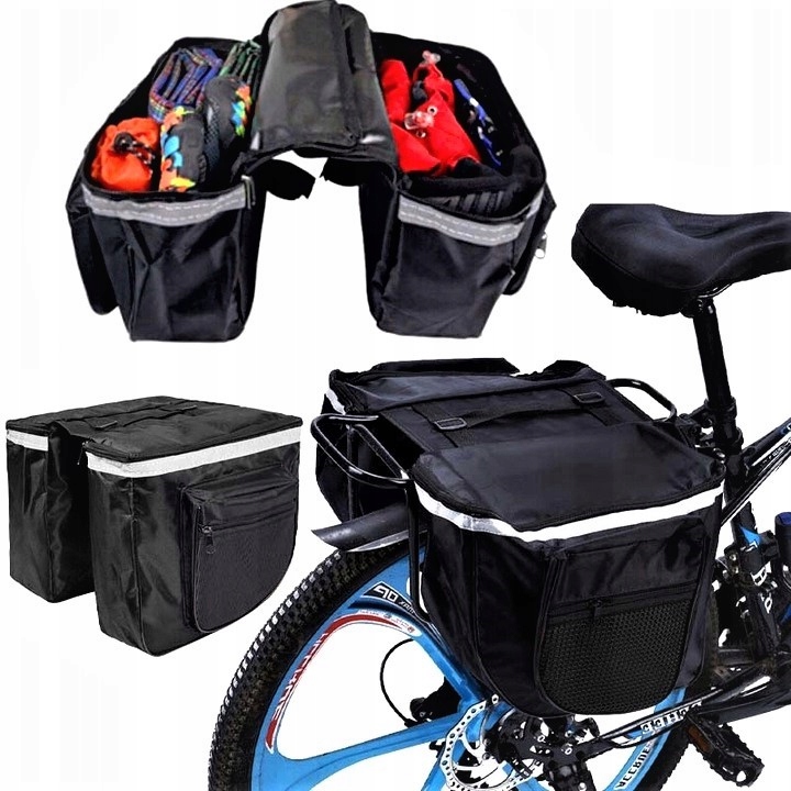 DUŻA TORBA ROWEROWA SAKWA NA BAGAŻNIK ROWER GRUBA - 14326 - 12543548931 ...
