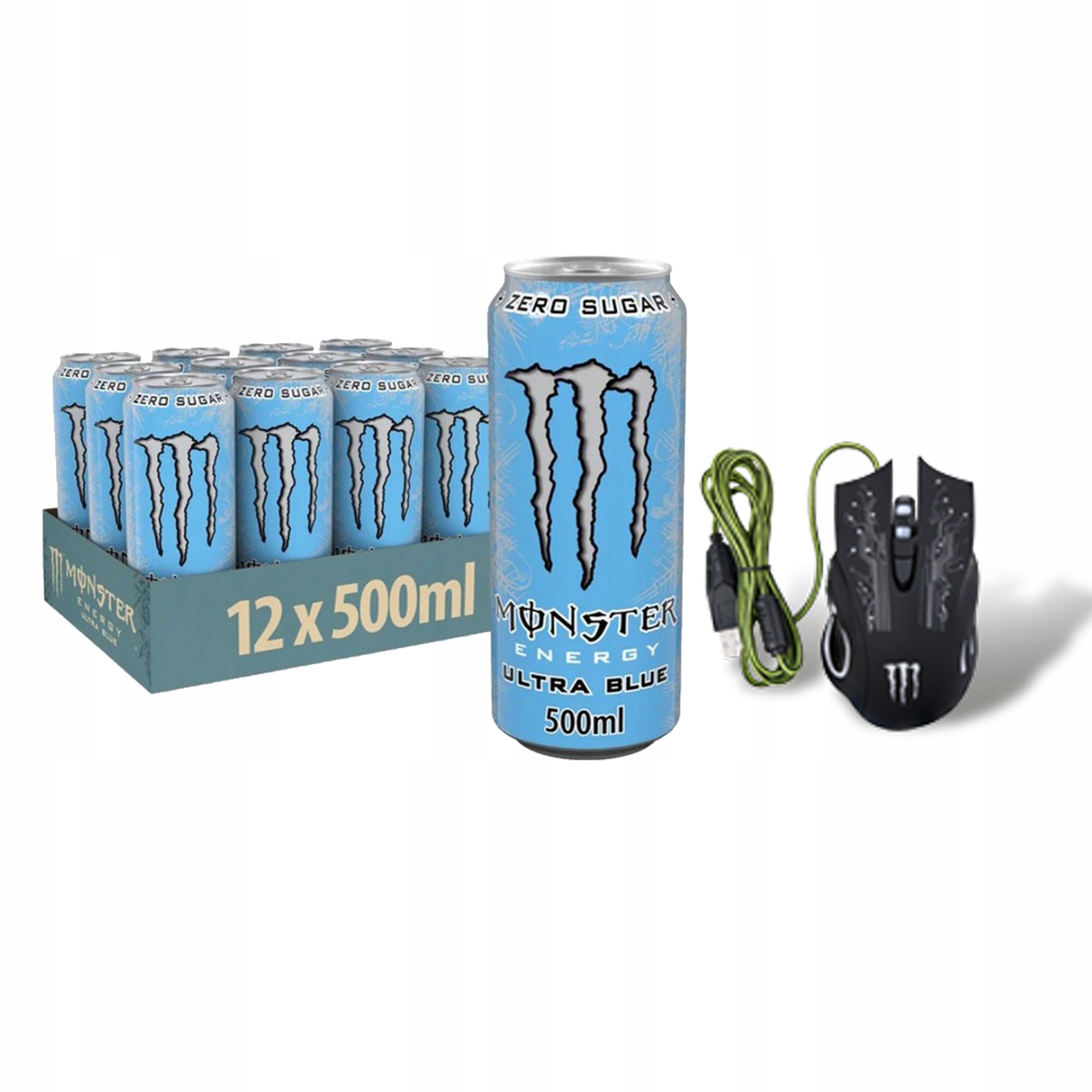Monster Energy ZERO Ultra Blue 500ml x 12 14061371144 - Allegro.pl