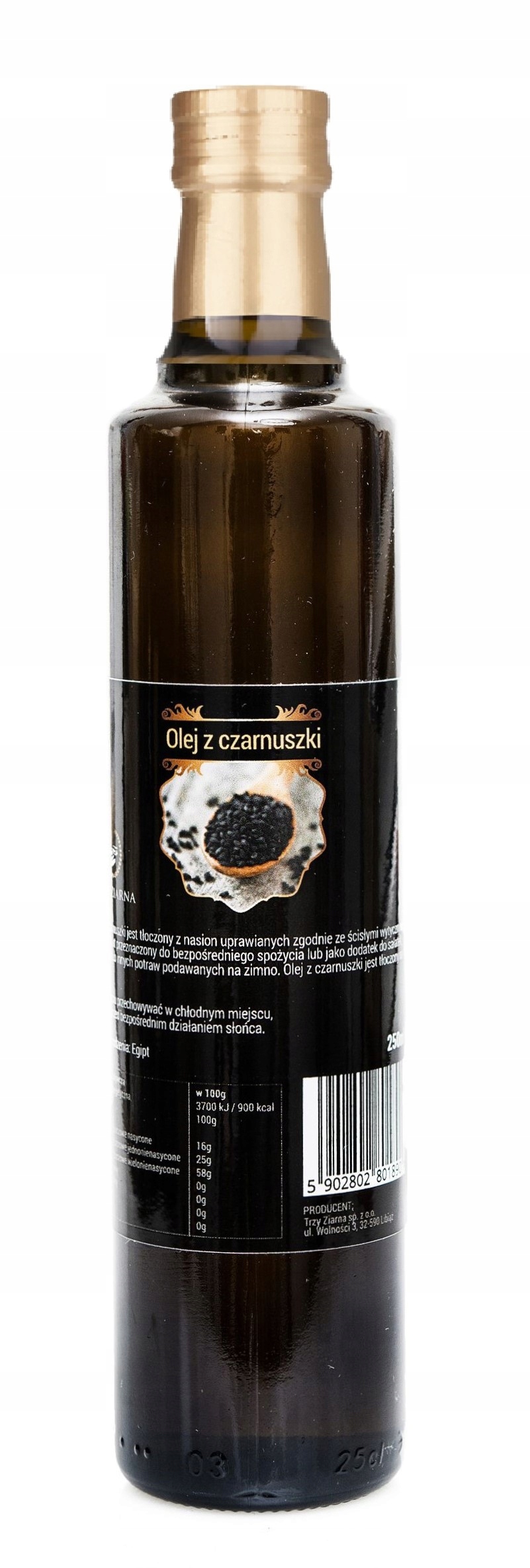 OLEJ Z CZARNUSZKI 250ml Tłoczony na zimno PRODUCENT (5902802833150) • Cena, Opinie • Oleje ...