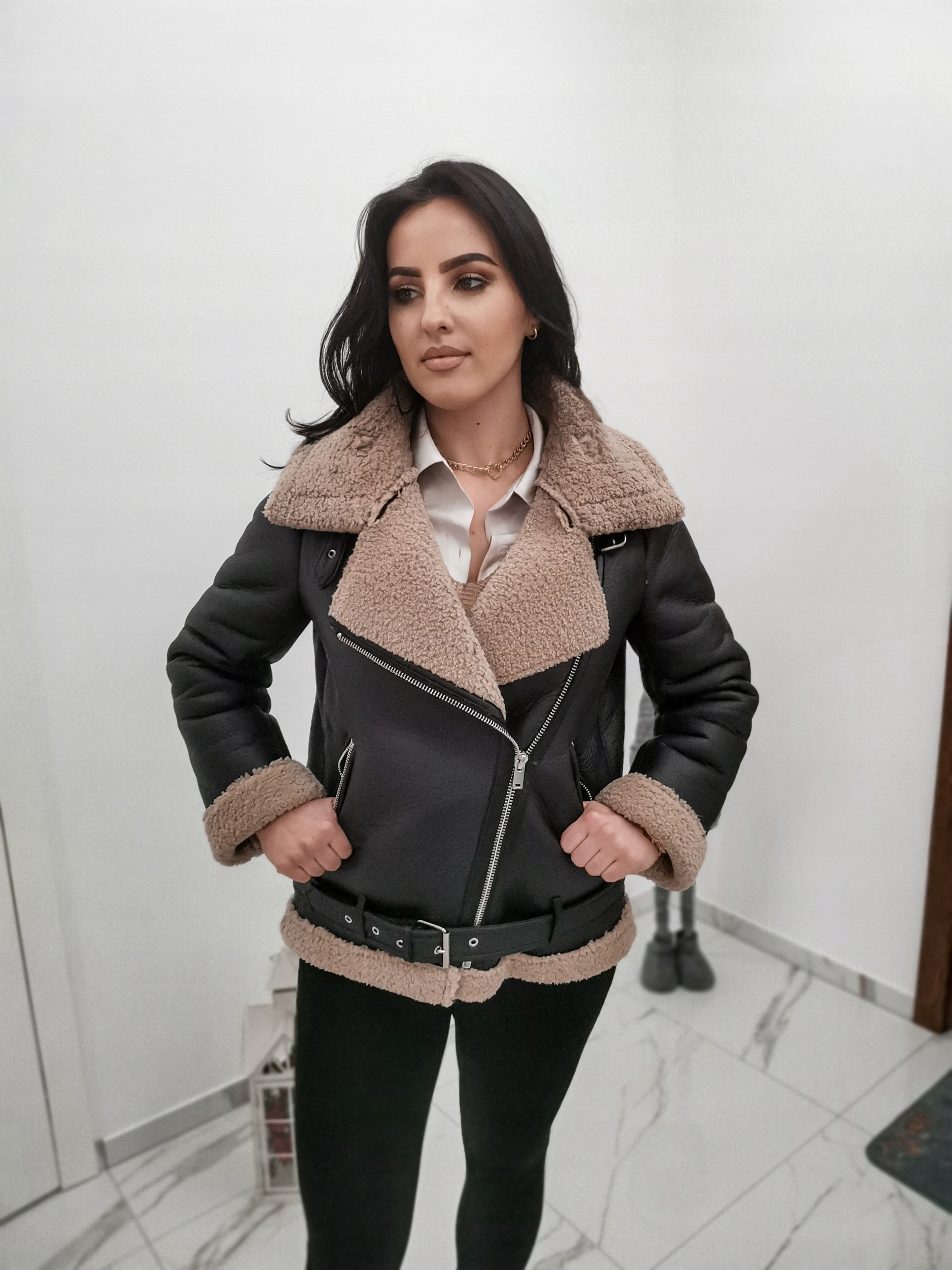 Kurtka damska pilotka z kożuszkiem S, M, L 14937481846 - Allegro.pl