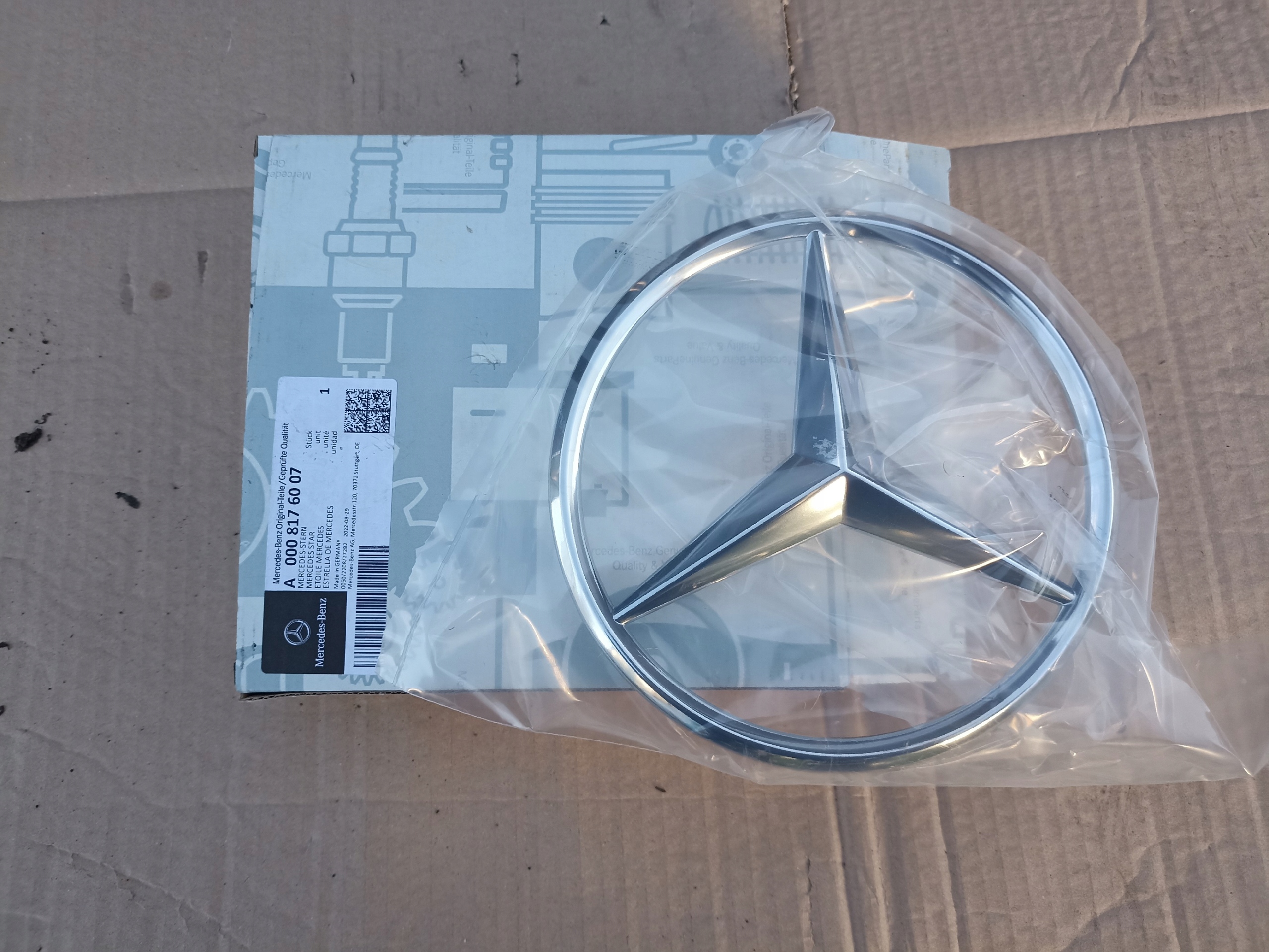 MERCEDES W205 W213 W217 W238 EMBLEMAT PRZÓD LOGO A0008176007 za 150 zł ...