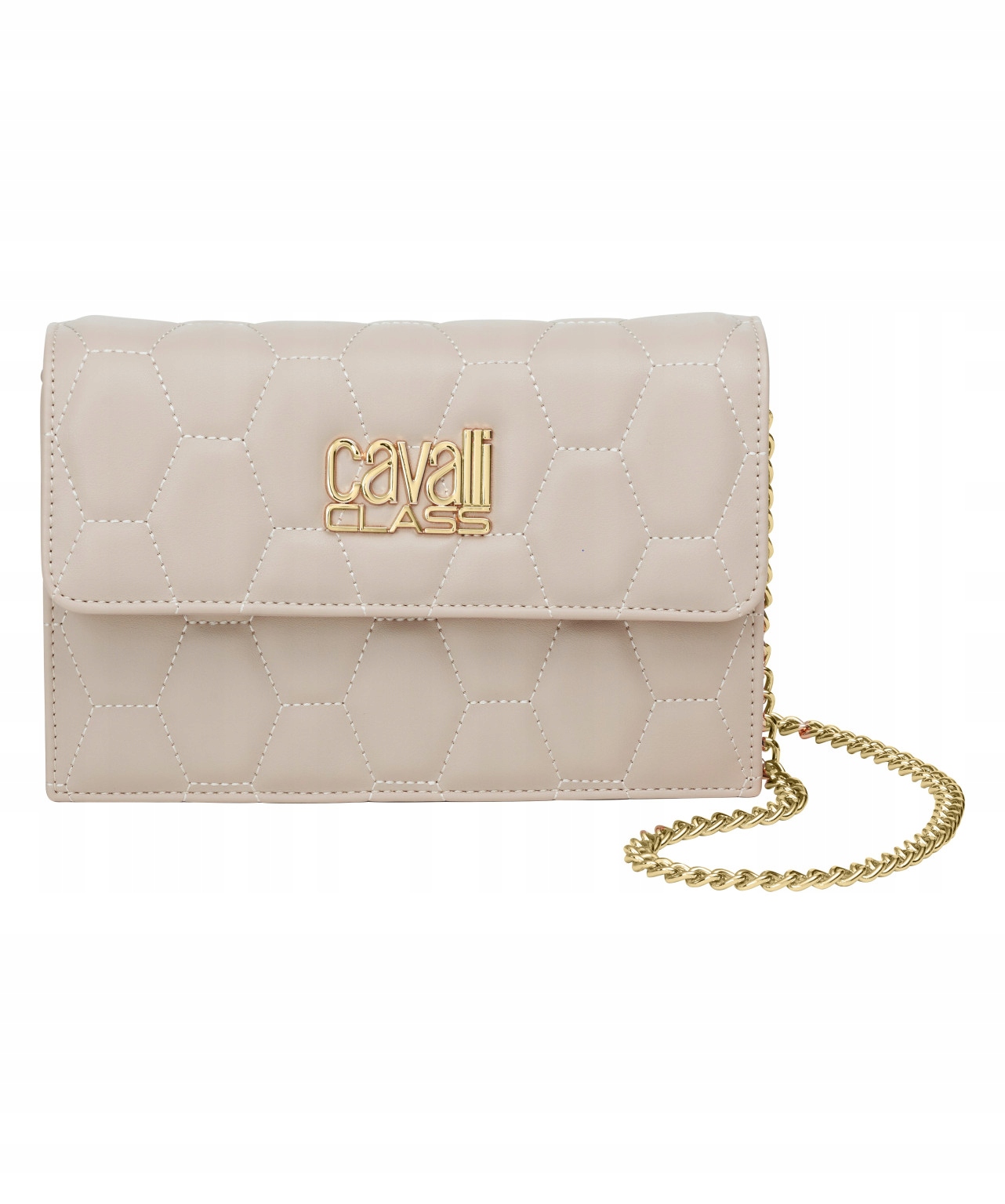 CAVALLI CLASS BEŻOWA PIKOWANA TOREBKA BELLA LOGO U8D NTR10__22X14 ...