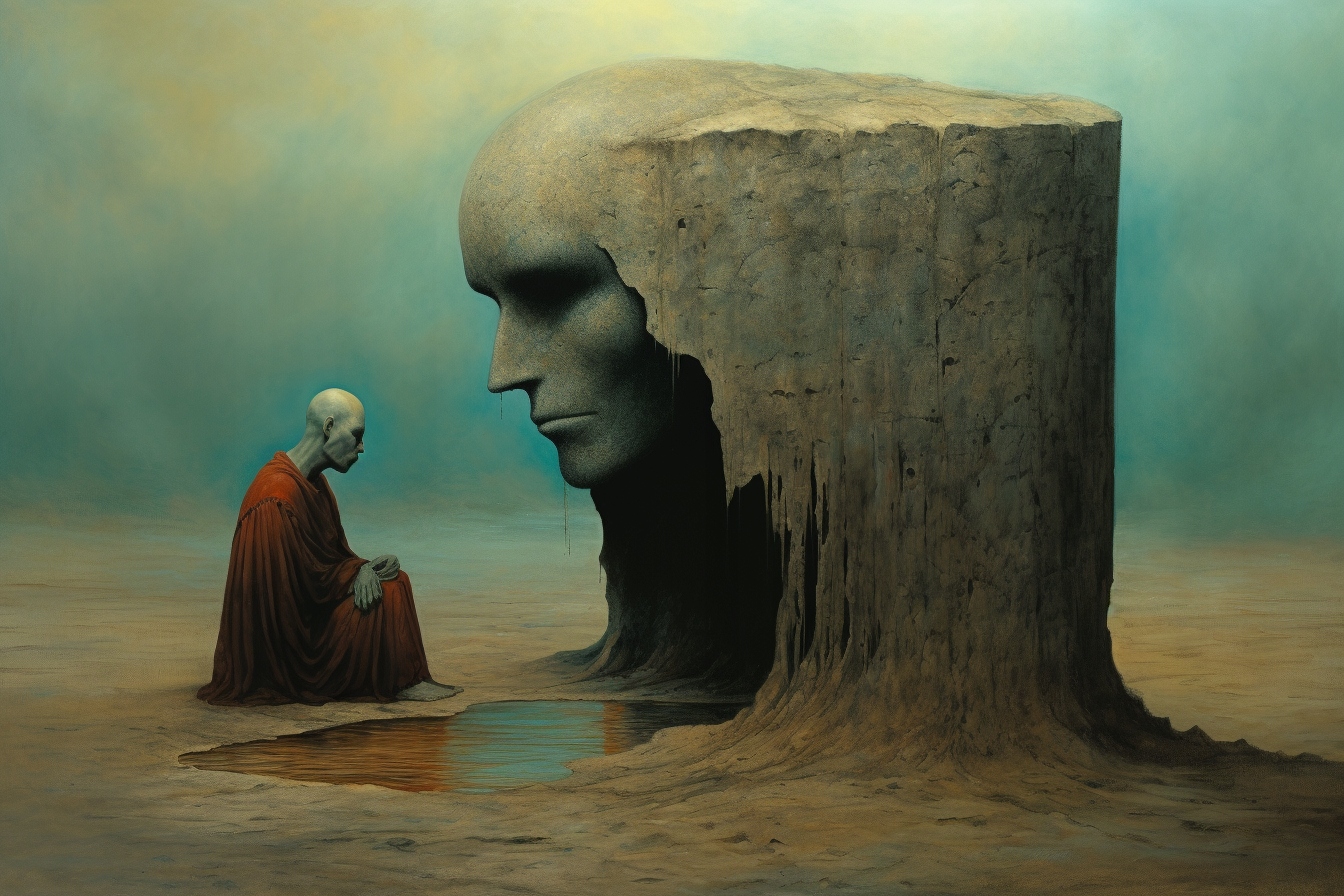 Zdzisław Beksiński Style Obraz Wysłuchanie • Cena, Opinie • Obrazy ...