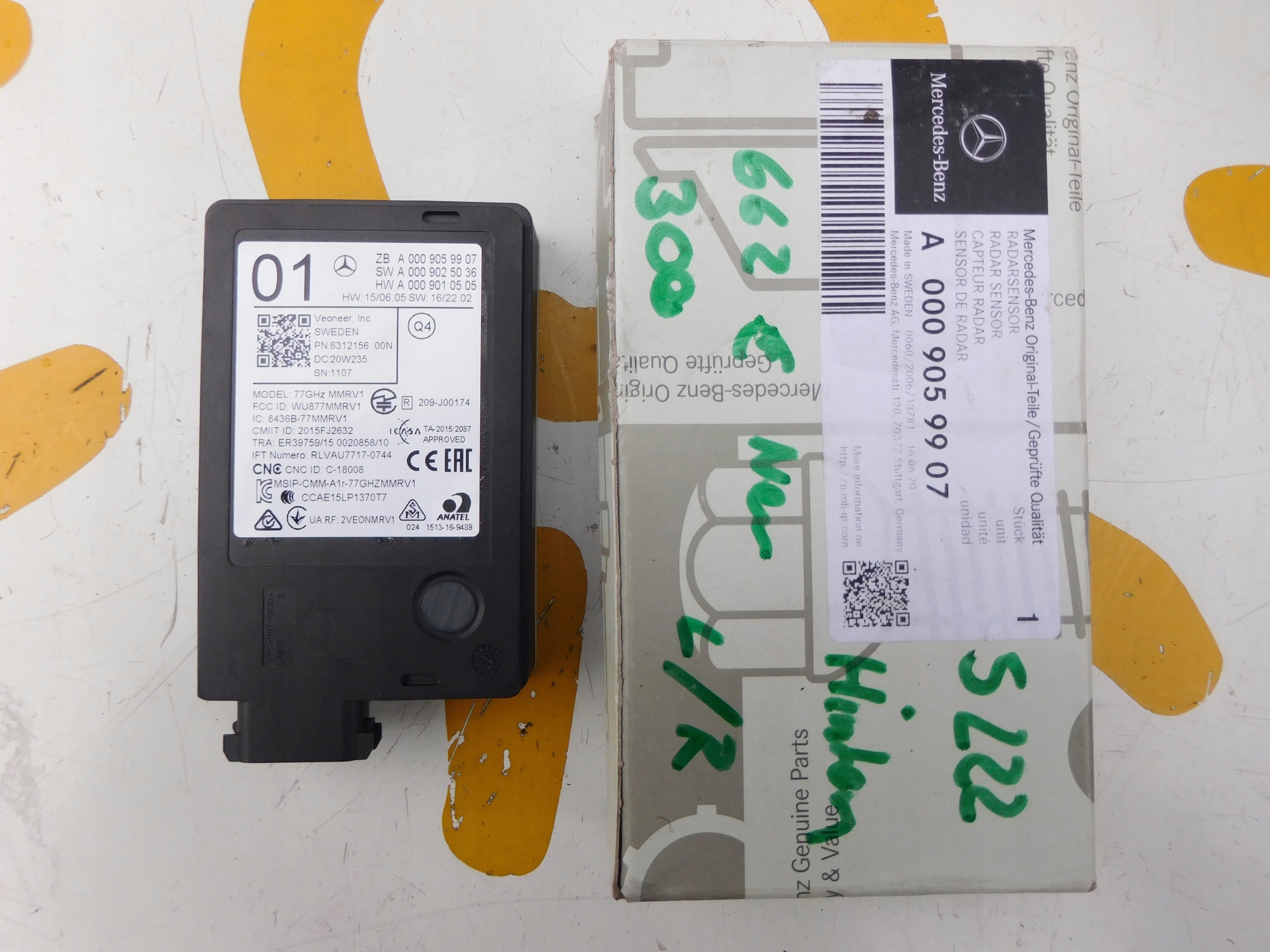 Mercedes W222 W213 W204 Radar ACC sensor czujnik moduł dystronic TYŁ ...