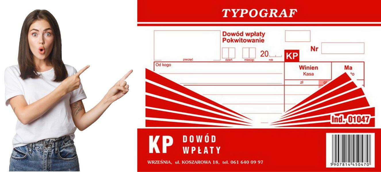 KP dowód wpłaty A6 TYPOGRAF 01047 (01047) • Cena, Opinie • Druki 12657866587 • Allegro