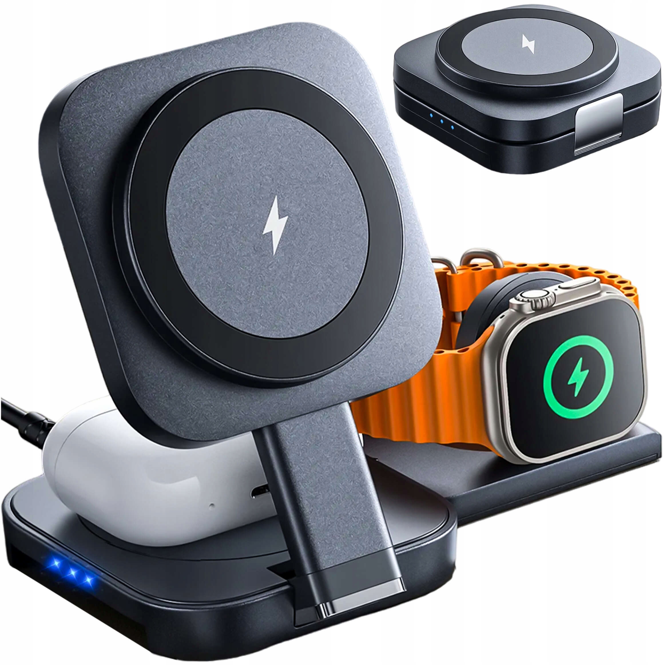 Ładowarka indukcyjna Qi Mag Safe 15W do iPhone Apple Watch AirPods ...