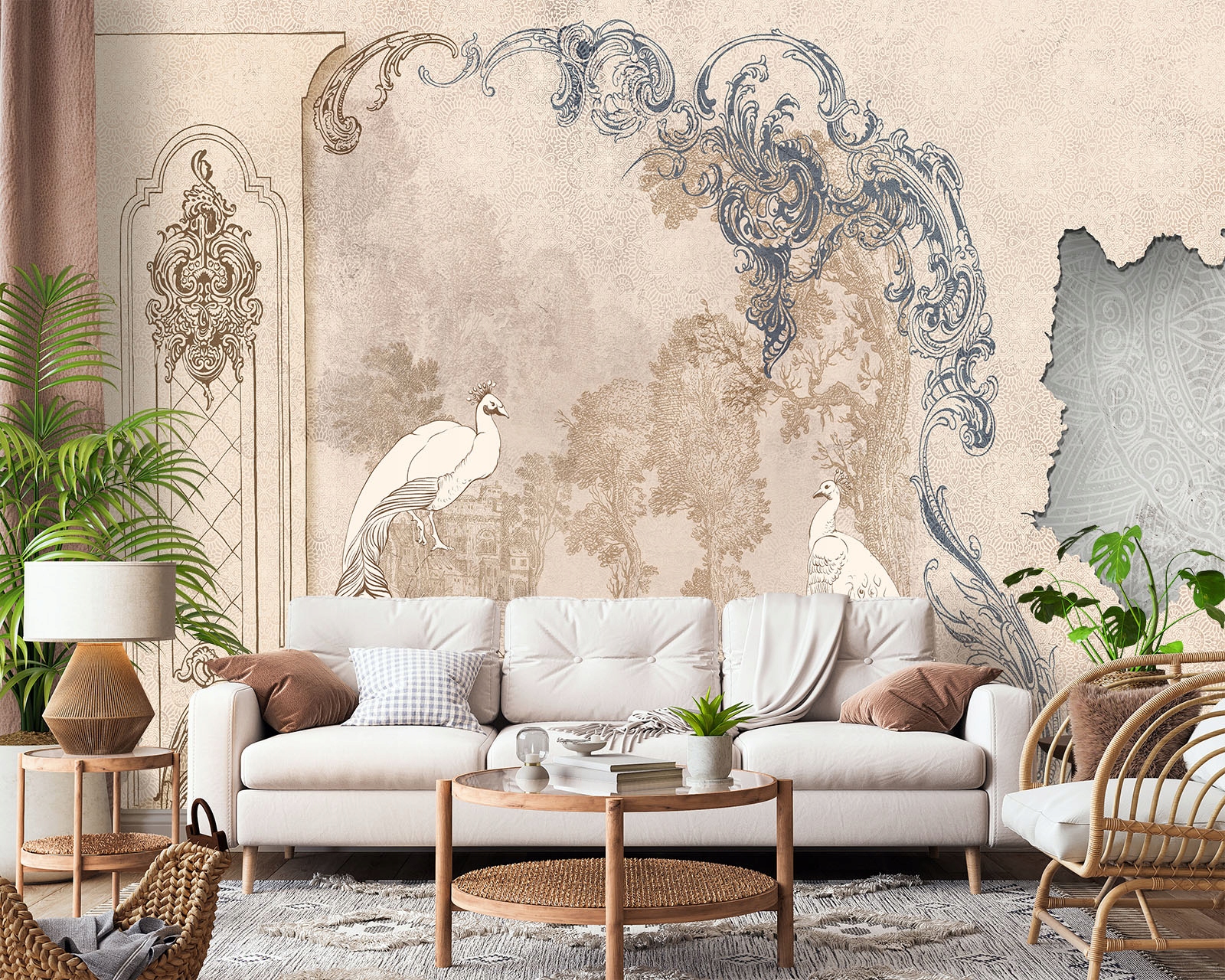 ELEGANCKA fototapeta lateksowa PAWIE PTAKI • Cena, Opinie • Fototapety ...