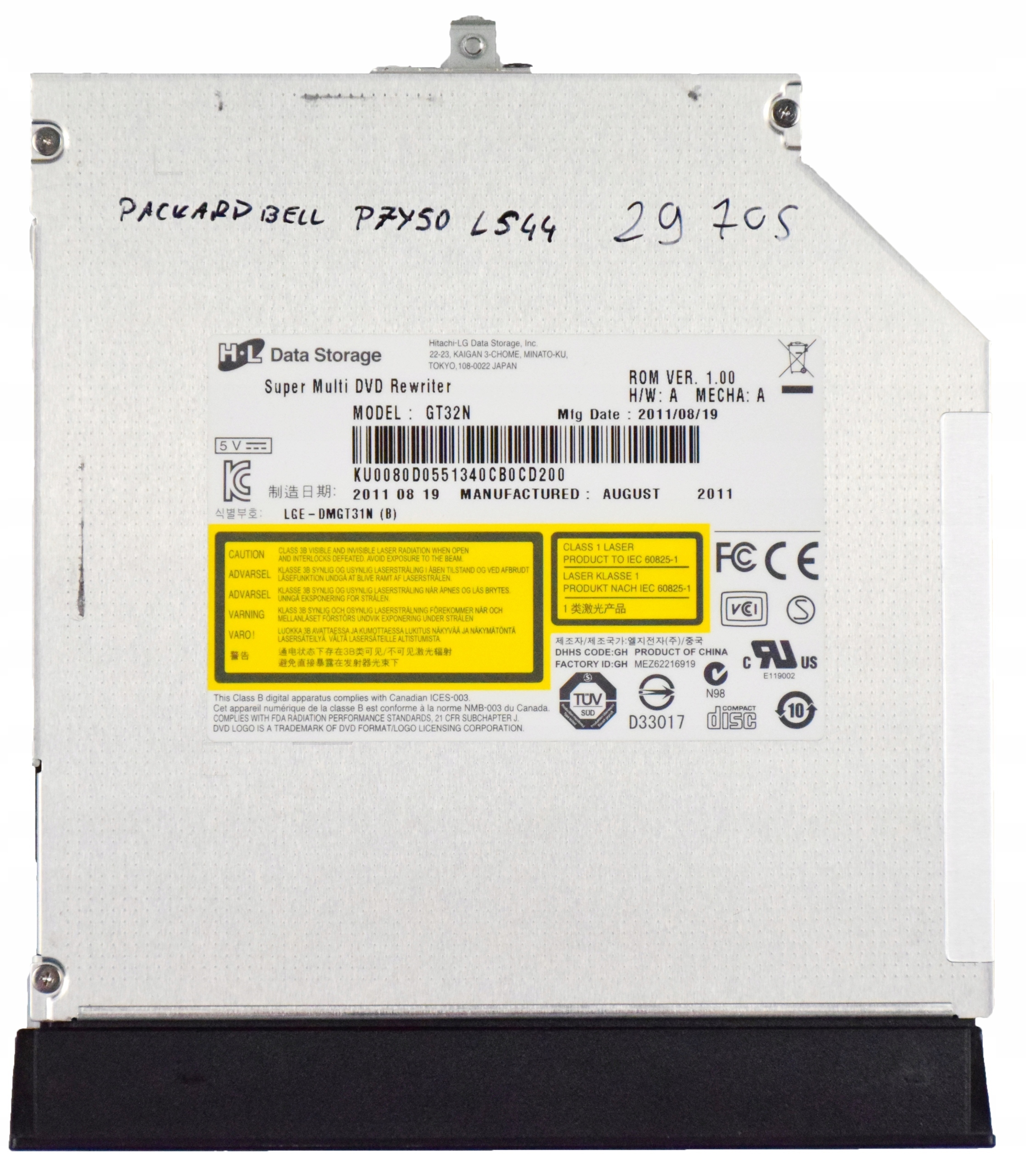 PACKARD BELL P7Y50 L544 NAGRYWARKA DVD CD-ROM w Wola Nieszkowska ...