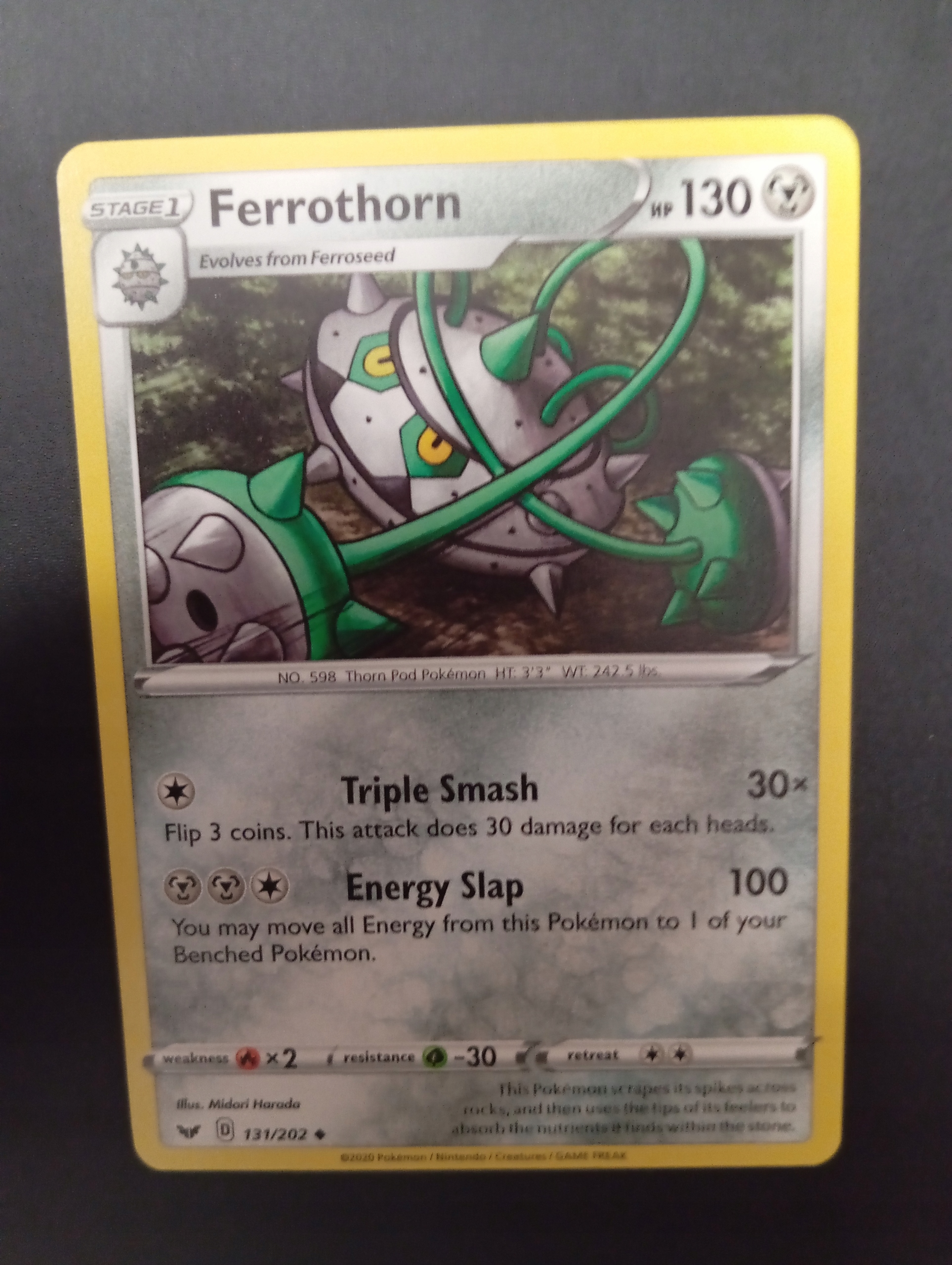 Ferrothorn Sword Shield 2020 rok 131/202 POKEMON TCG 15422596506 ...