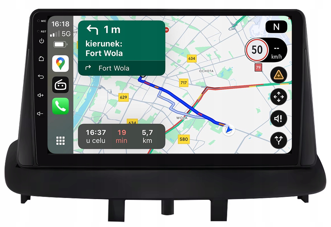 RENAULT MEGANE 3 RADIO NAWIGACJA ANDROID AUTO APPLE CARPLAY MAPY ...