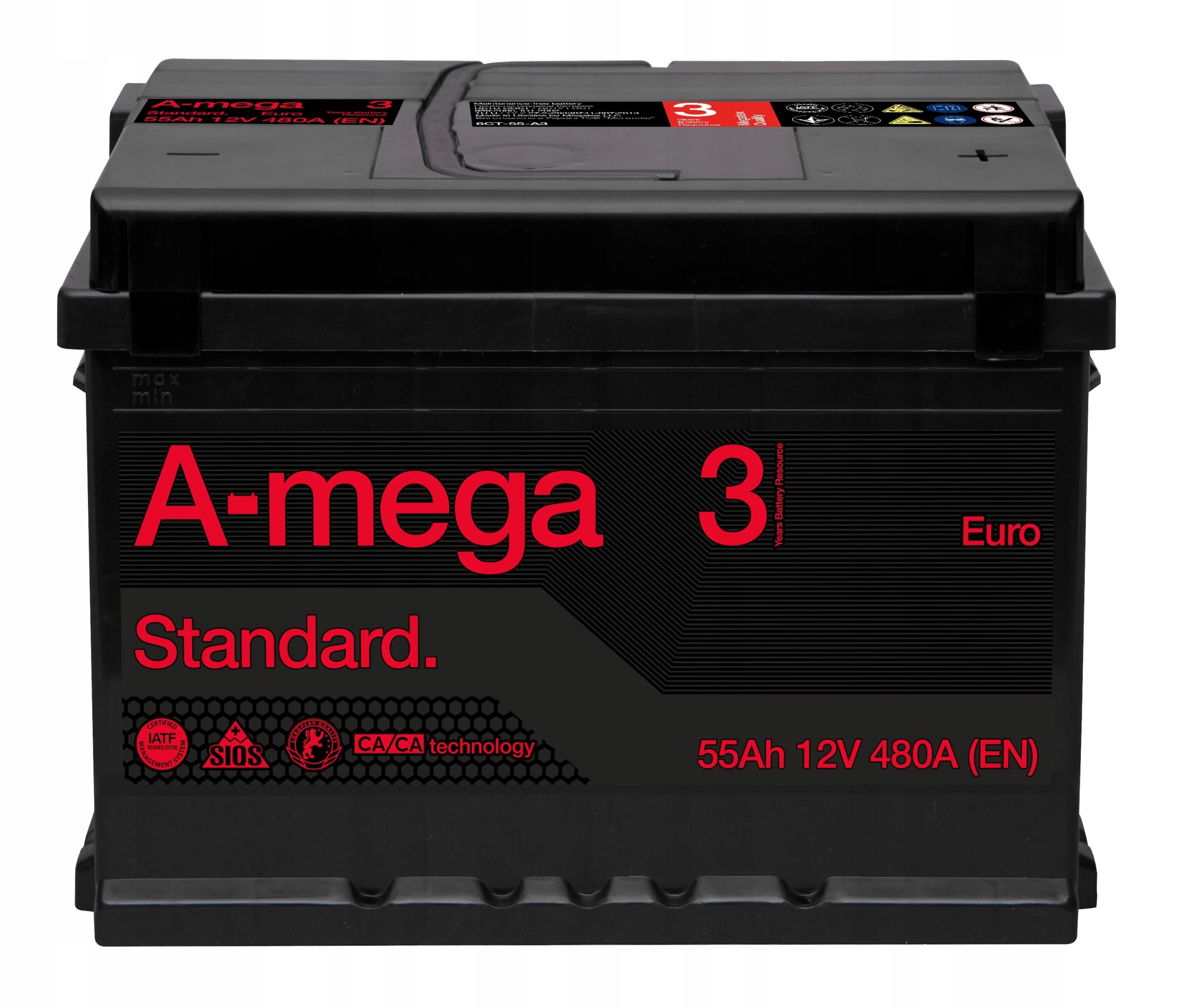 AKUMULATOR AMEGA Standard M3 12V 55Ah 480A - porównaj ceny - Allegro.pl