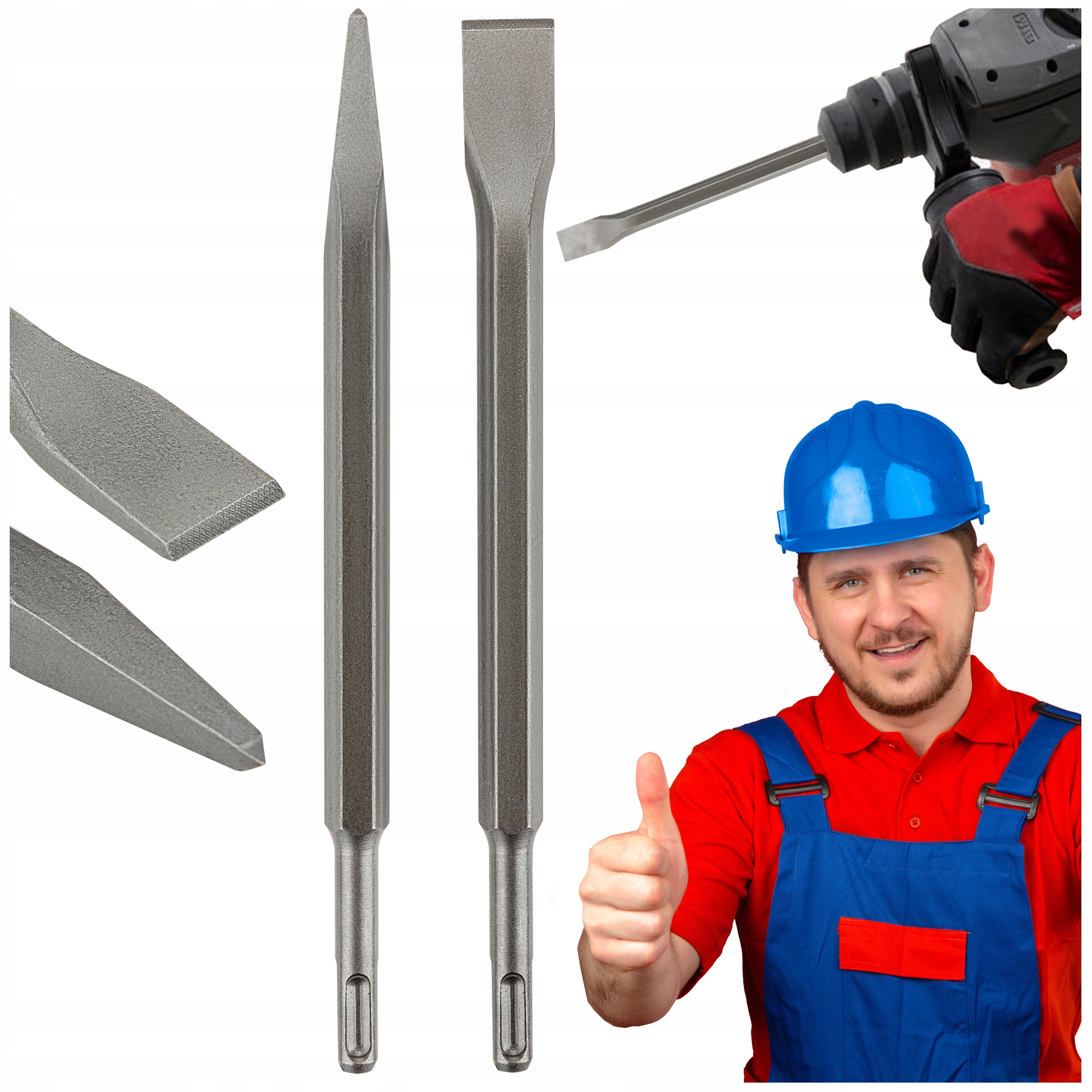 Dłuto SDS plus do betonu płytek zestaw płaskie x2 (2351V) • Cena ... Dłuto SDS plus do betonu płytek zestaw płaskie x2 (2351V) • Cena ...