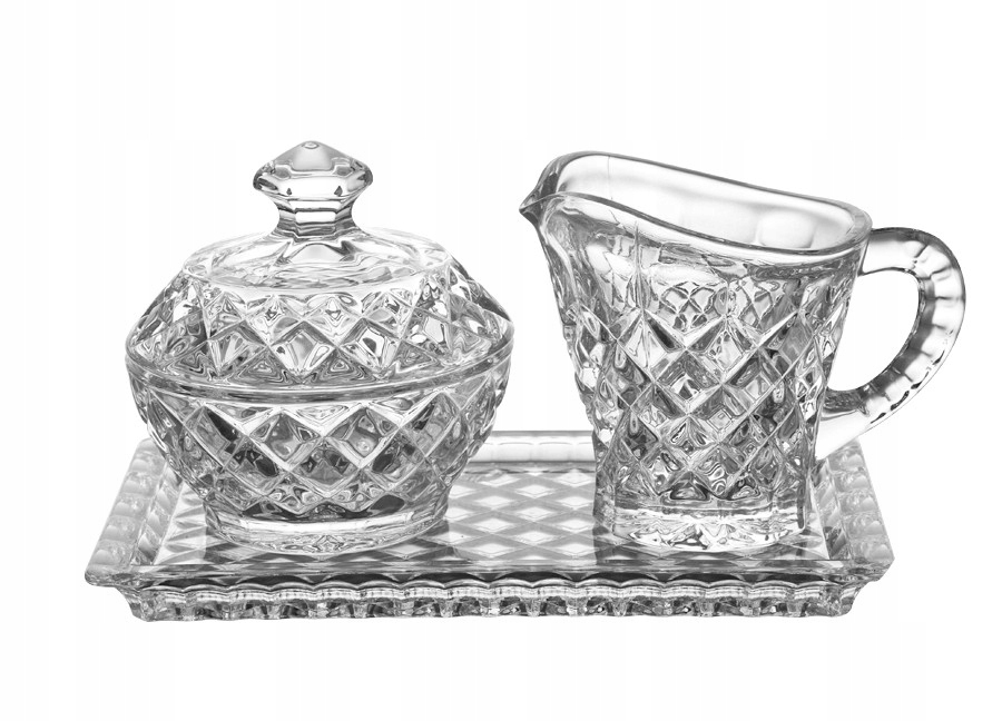 Kryształowy komplet na tacy Bohemia Prezent na Dzień Matki ...