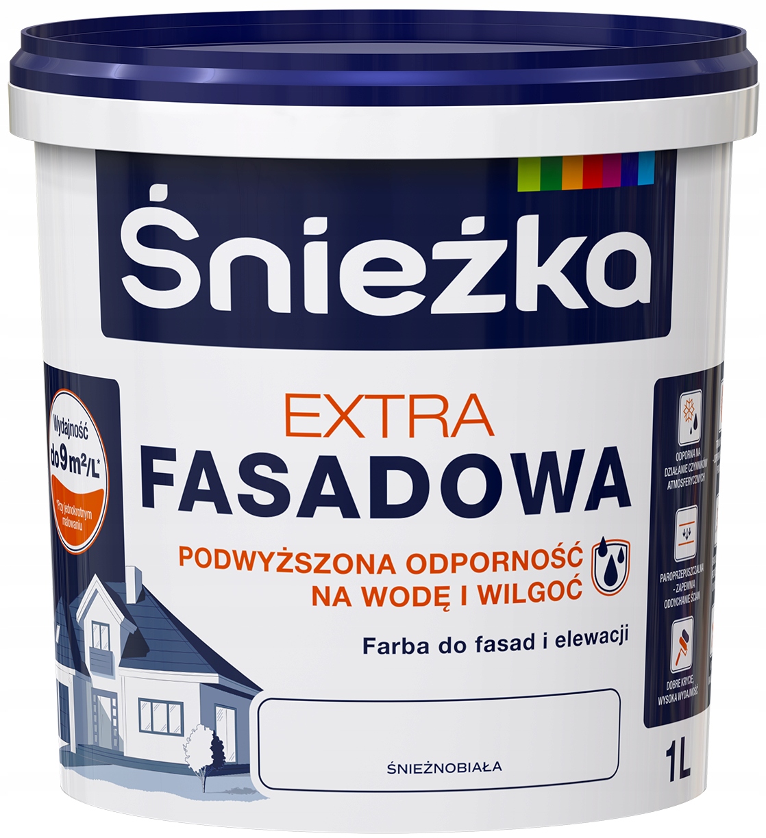 FARBA ŚNIEŻKA ExTRA FASADOWA ŚNIEŻNOBIAŁA 1L (5903973225010) • Cena ... FARBA ŚNIEŻKA ExTRA FASADOWA ŚNIEŻNOBIAŁA 1L (5903973225010) • Cena ...