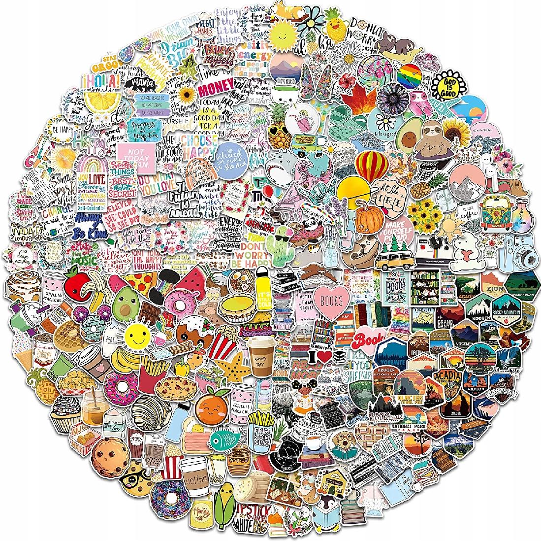 VINYLOVÉ SAMOLEPKY VODĚODOLNÉ MIX SET XXL (400 KS) za 887 Kč - Allegro