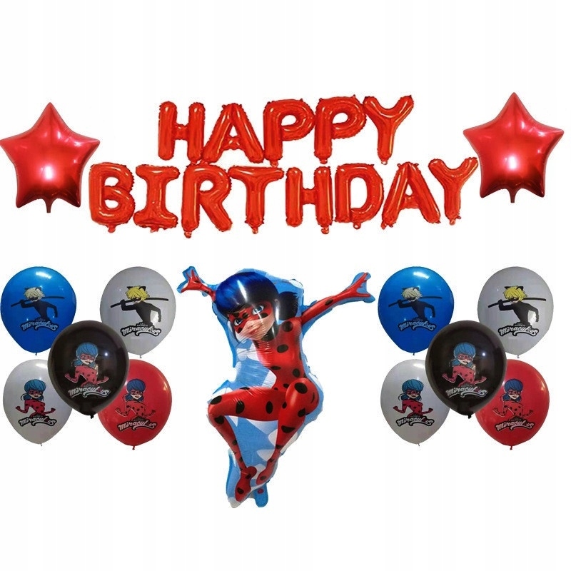 MIRACULOUS zestaw balonów Happy Birthday Z106 (5905159306674) • Cena, Opinie • Balony ...