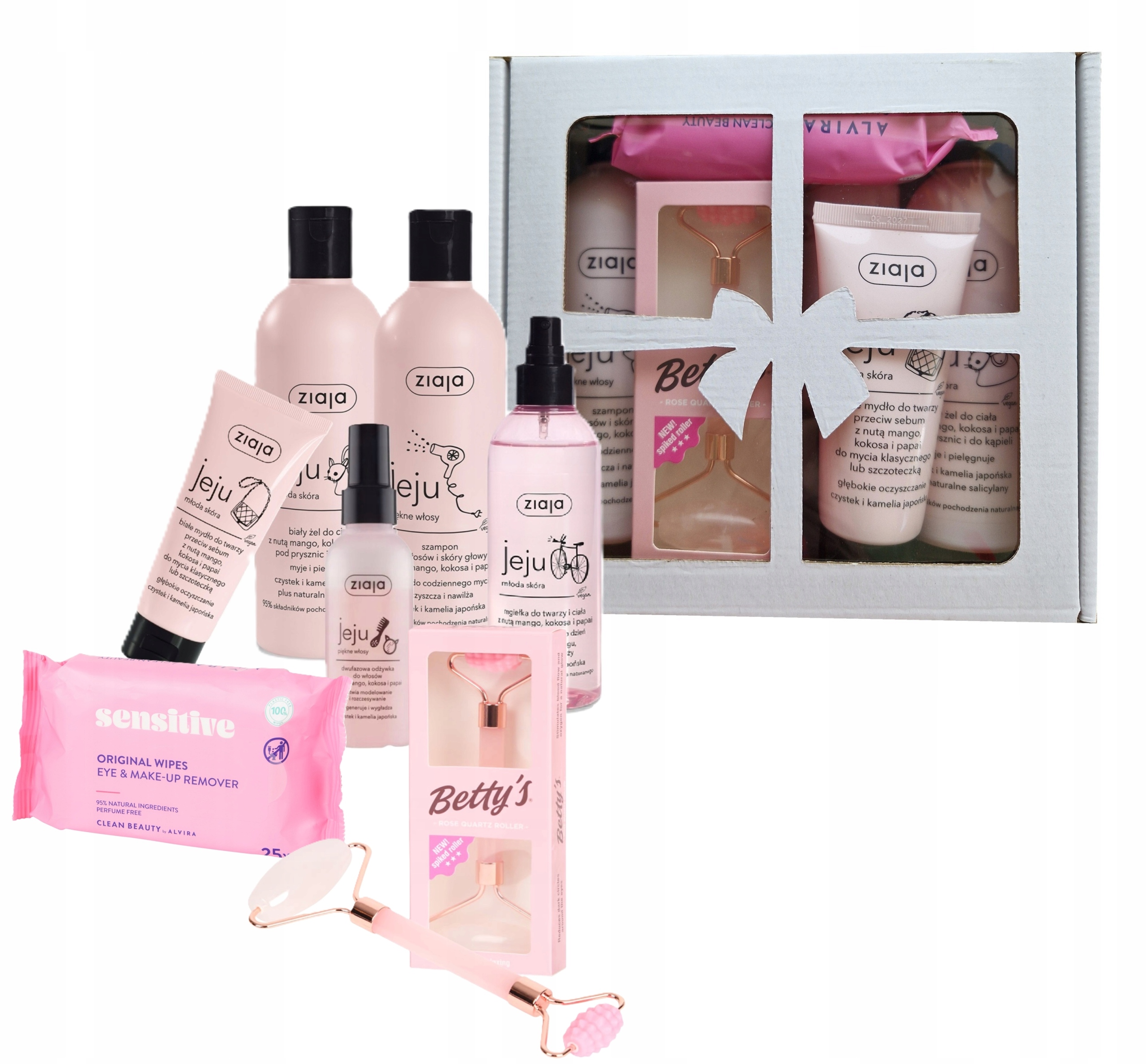 ZIAJA JEJU RÓŻOWY ZESTAW W KARTONIKU DLA NASTOLATEK PREZENT BOX ...
