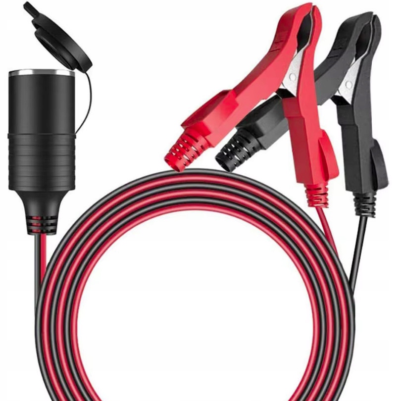 GNIAZDO ZAPALNICZKI SAMOCHODOWEJ Z KROKODYLAMI 3m 12V 24V 15A SOLIDNE 5906288911128 za 34.90PLN ...