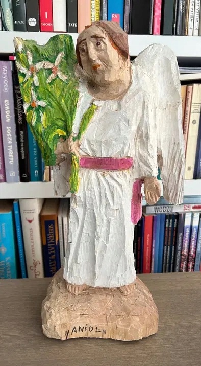 Anioł Rzeźba Ludowa Roman Śledź • Cena, Opinie • Rzeźba 17398843983 ...