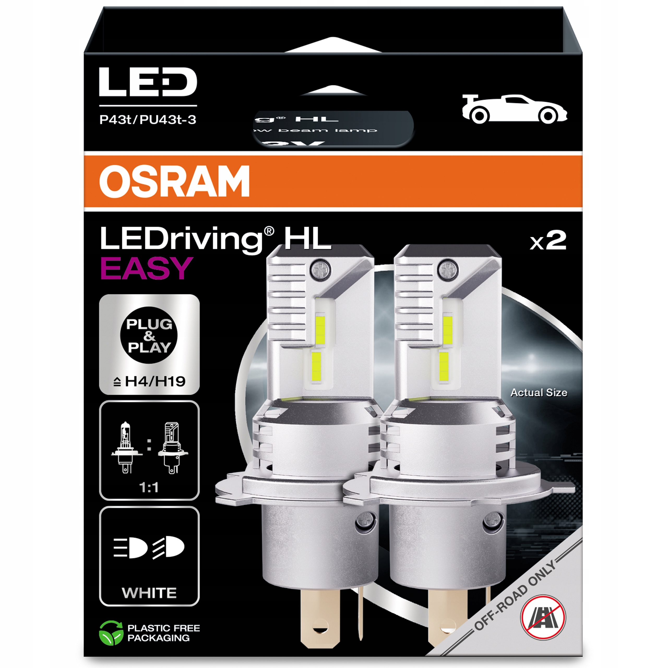 Osram Żarówki Samochodowe Ledowe Led H4/H19 6000K Easy 4062172398077 za ...