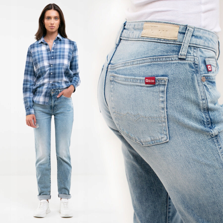 BIG STAR JEANSY DAMSKIE PRZETARCIA MYRRA W27 L32 (5900714663100) • Cena ...