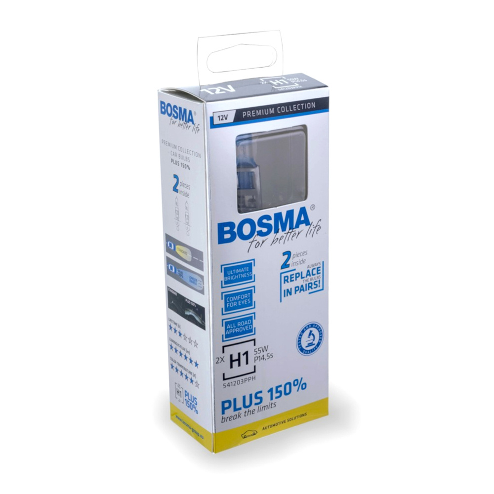 Żarówka samochodowa H1 Bosma Plus 150% - 2szt 5479 za 38,30 zł z Lublin ... Żarówka samochodowa H1 Bosma Plus 150% - 2szt 5479 za 38,30 zł z Lublin ...