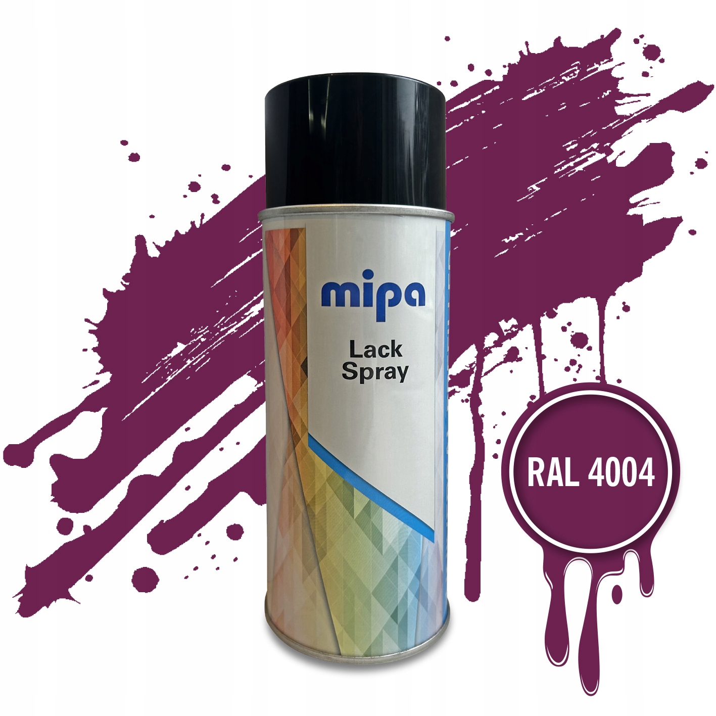 RAL 4004 Lakier Mat NITROAKRYL do metalu, drewna Farba Spray 400 ml ...