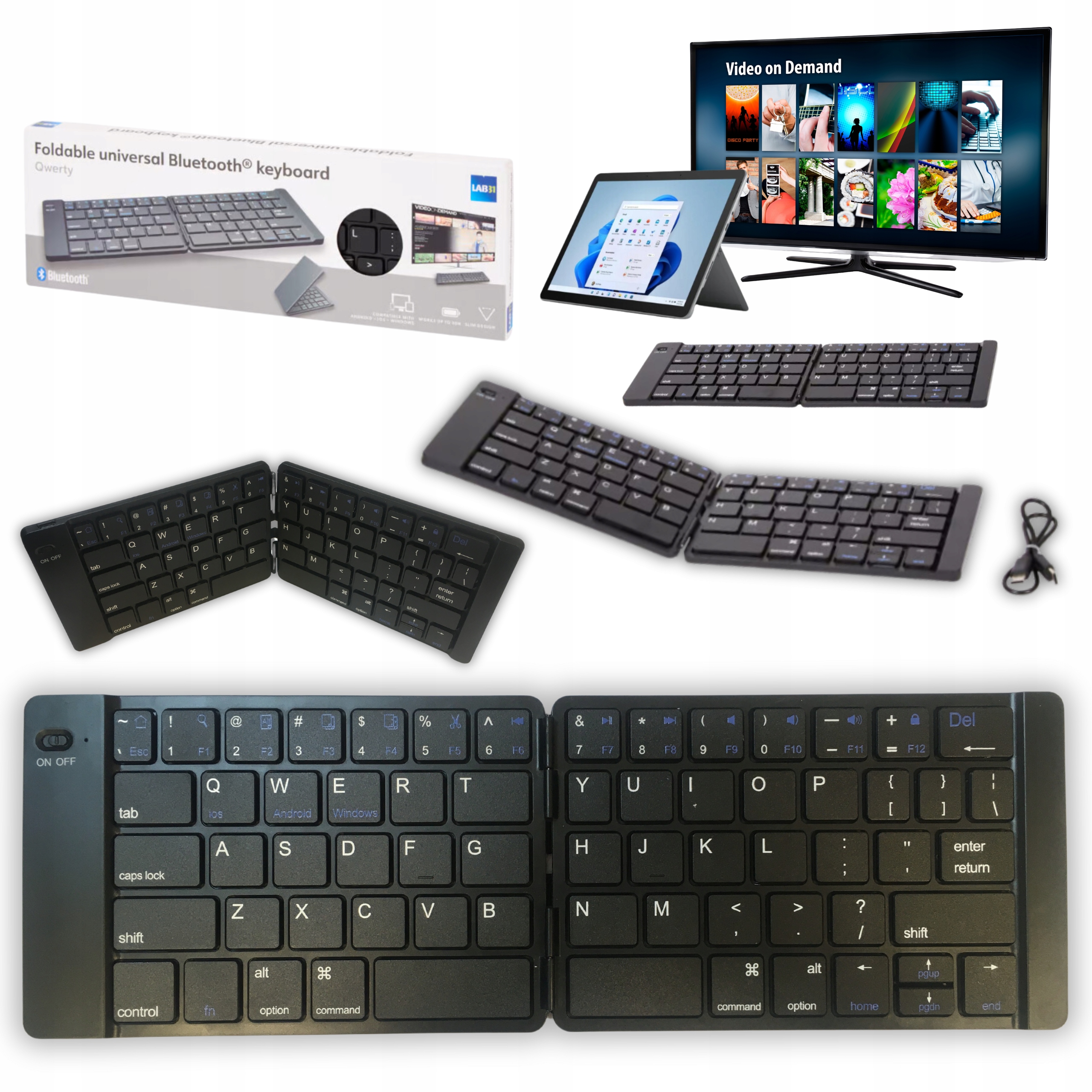 KLAWIATURA BLUETOOTH BEZPRZEWODOWA SKŁADANA LAB31 - Sklep, Opinie, Cena ...