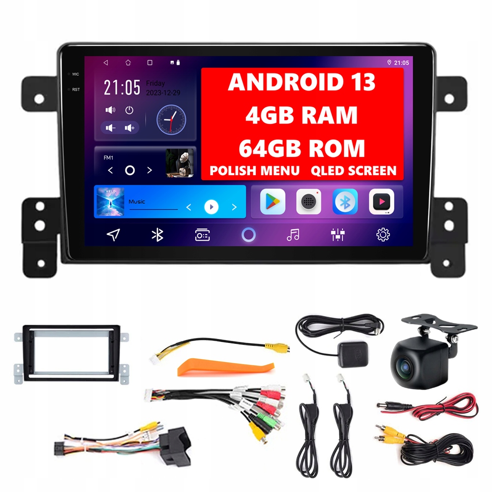 RADIO ANDROID 13 SUZUKI GRAND VITARA 2005-2015 ANDROID AUTO CARPLAY 4G ...