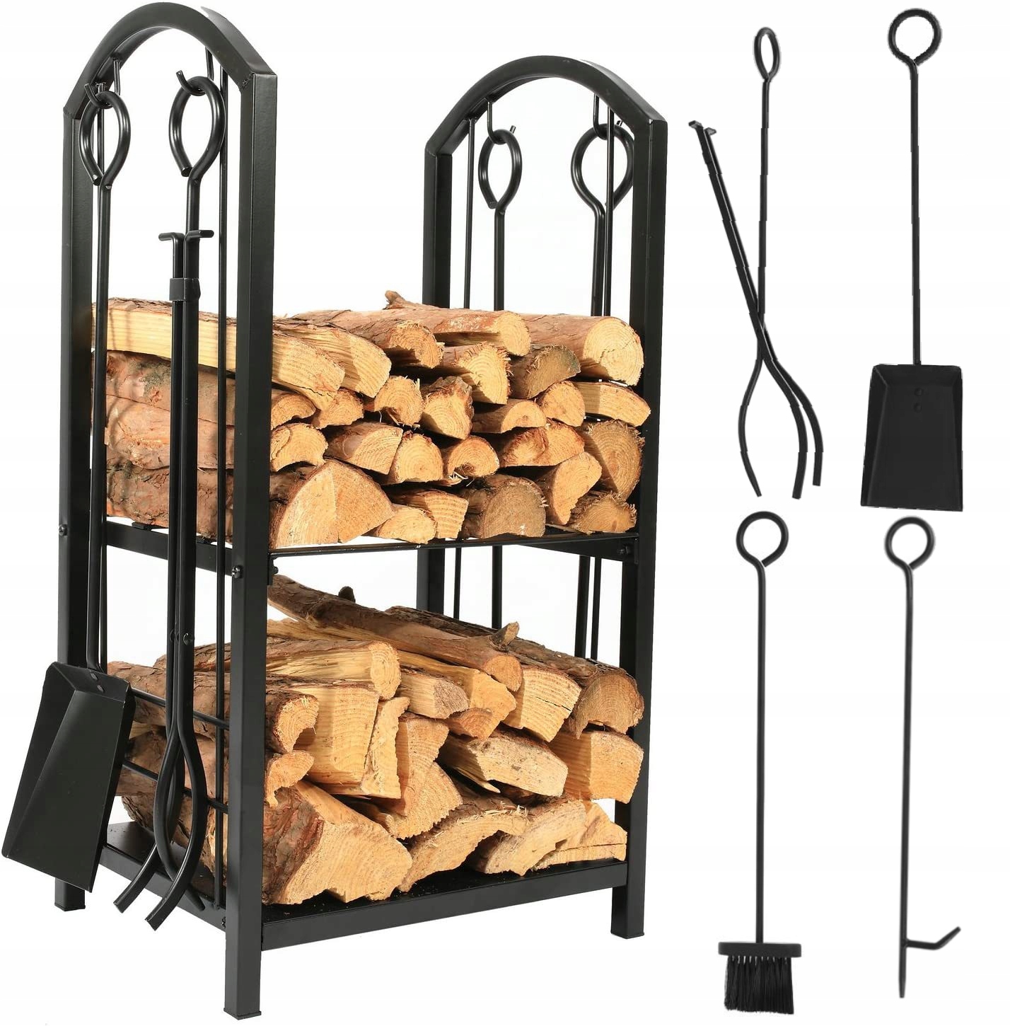 Kosz na drewno Ecarla metal (5903678559755) • Cena, Opinie • Kosze na ...