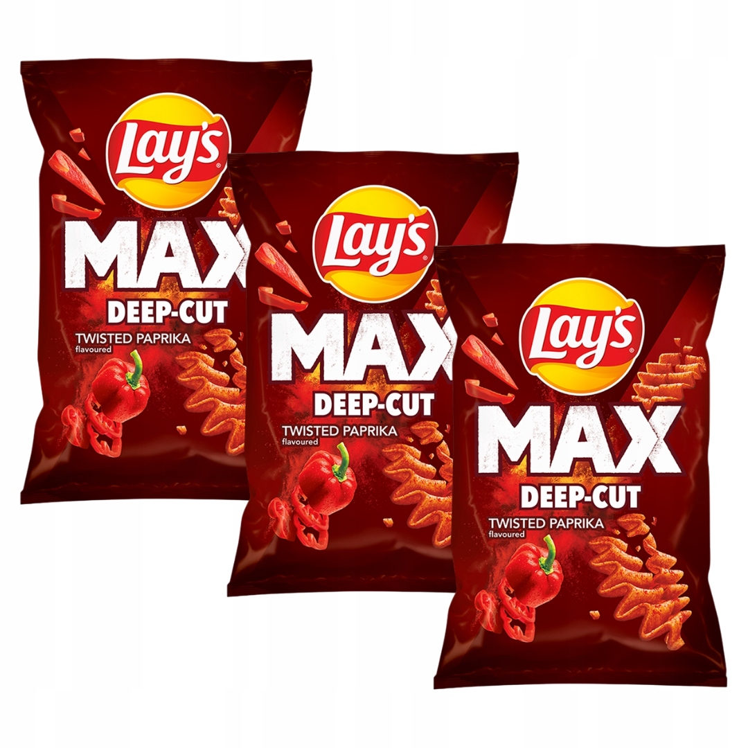 Lay's Lays Max Paprika Chipsy ziemniaczane deep-cut paprykowe 120g ...