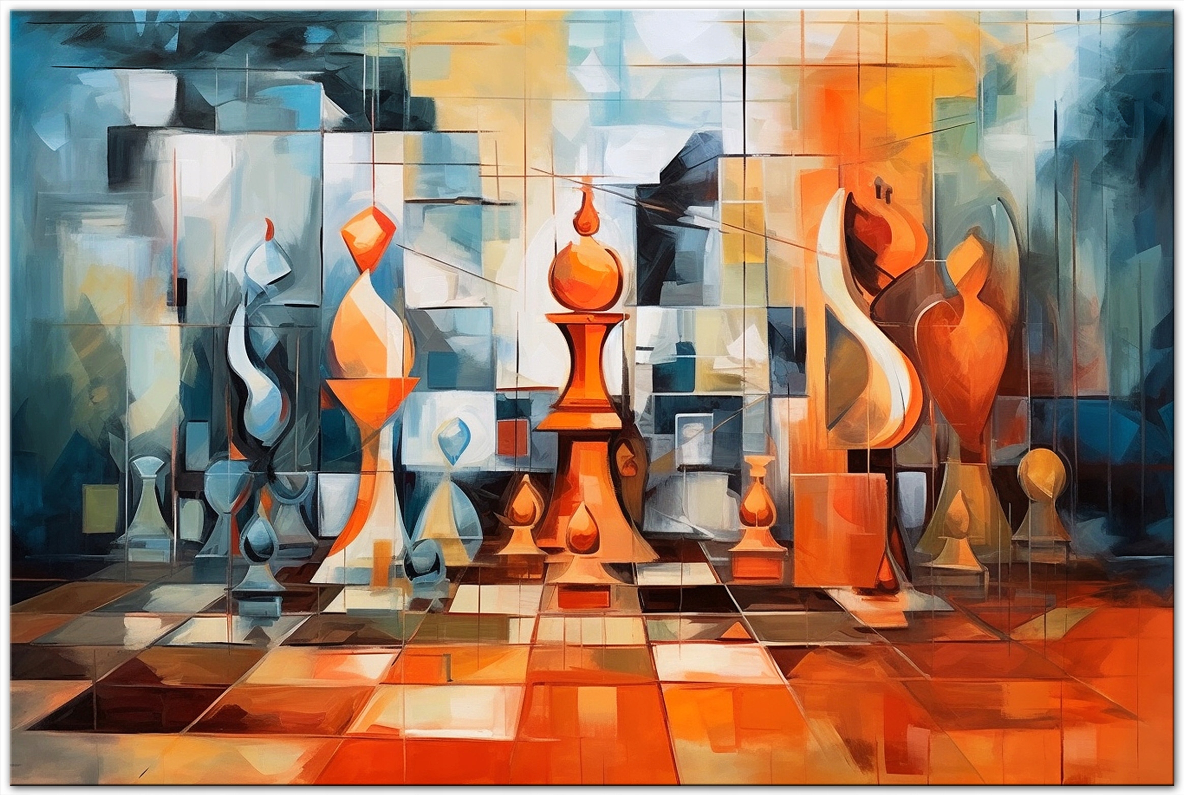 Obraz na płótnie Szachownica Szachy Styl Picasso (OBALU) • Cena, Opinie ...