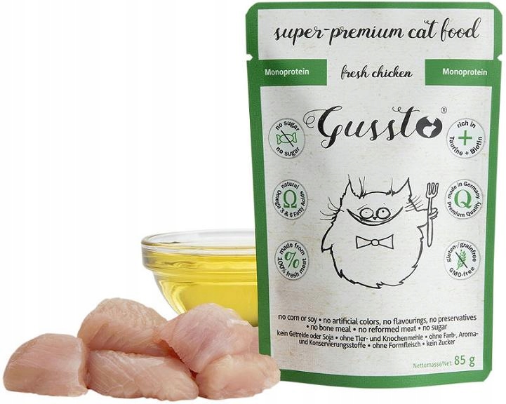 Gussto Fresh Chicken z kurczakiem 85g (0885743121980) • Cena, Opinie • Mokra karma 11758736037 ...