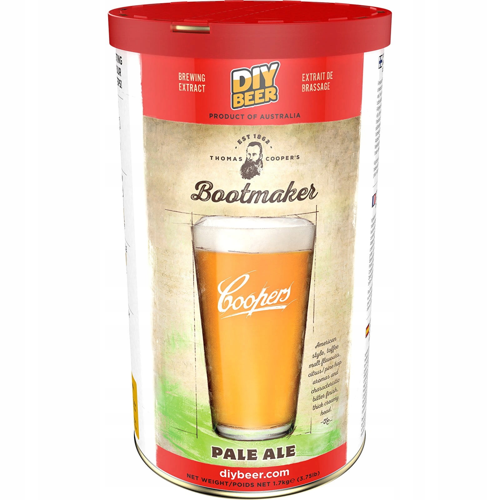 Koncentrat Coopers Bootmaker Pale Ale 1,7 kg • Cena, Opinie - Allegro