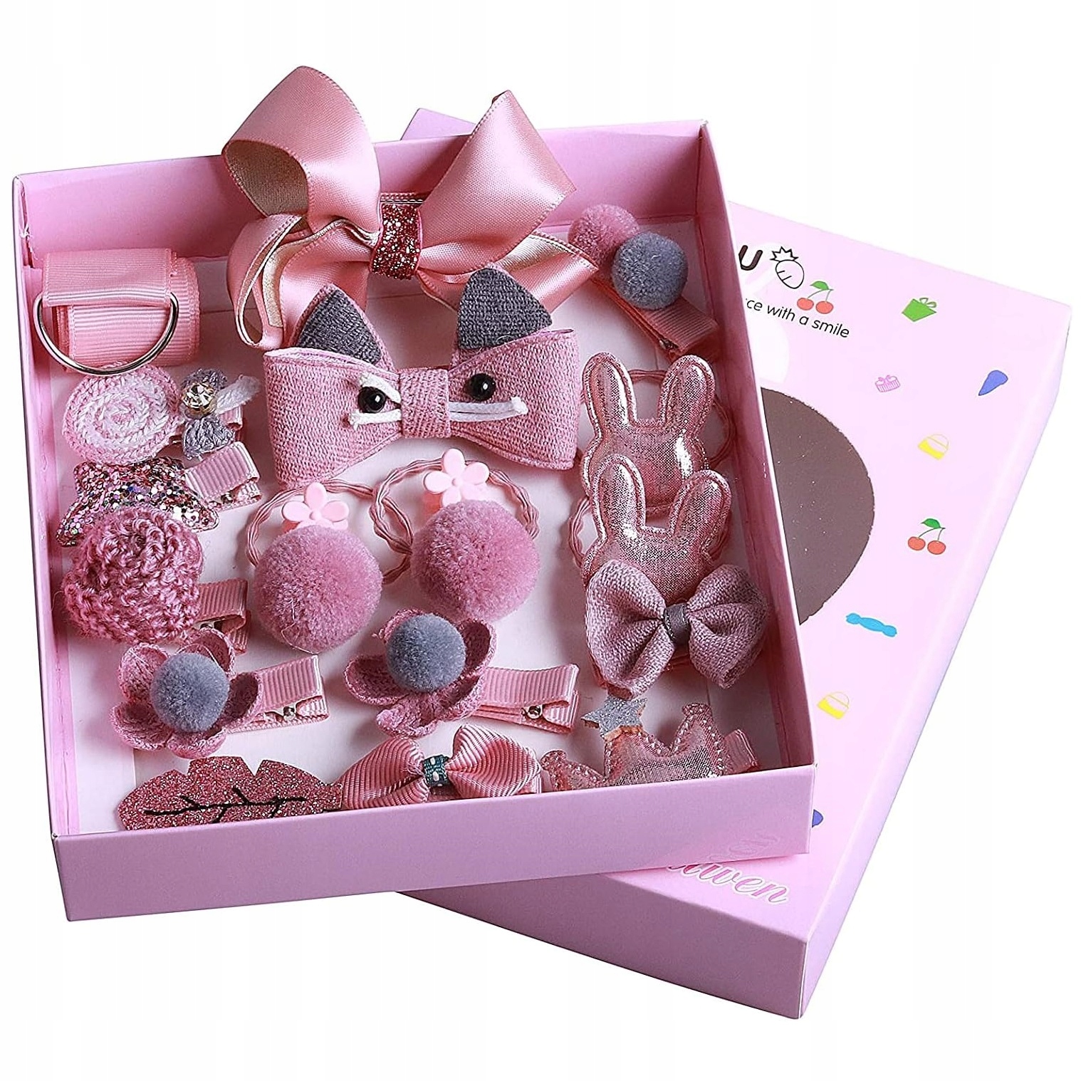 Zestaw gumek różowy 18 szt. (5905965913608) • Cena, Opinie • Gumki ...