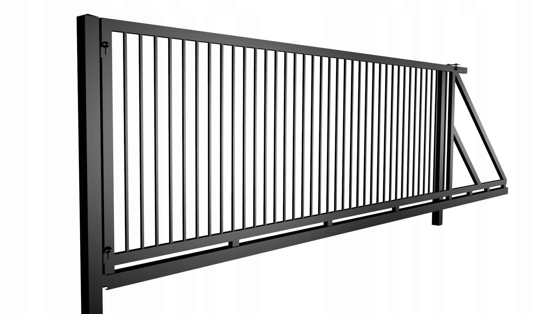 BRAMA PRZESUWNA 4m KOMPLET • Cena, Opinie • Bramy 15294228083 • Allegro